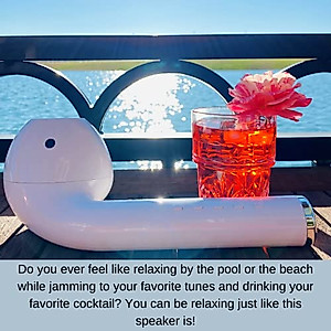 Upgraded True Wireless Bluetooth Speaker with LED Flashlight, 5 Watts, Built-in Mic, 50 Ft Wireless Range | 1800mAh | Portable Wireless Bluetooth Speaker for Home, Outdoor, Travel, Party, Gift (White)