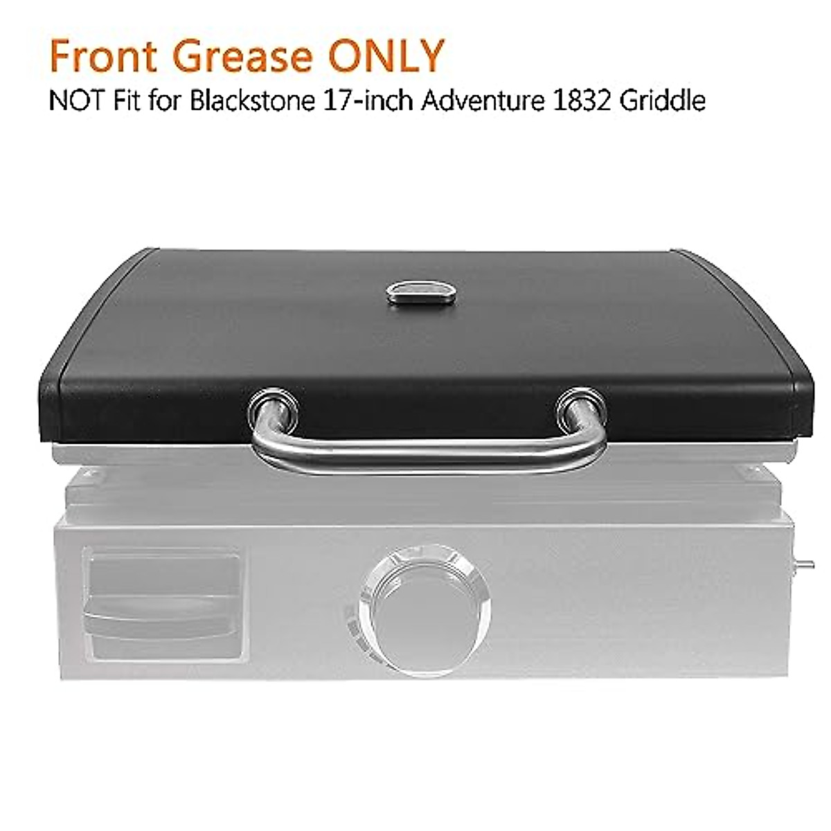 5010 Griddle Lid with Temperature Gauge & Griddle Carry Bag for Blackstone 17 inch Tabletop Griddle Front Grease Cup, 5010 Hard Cover Hood Hinged Lid for 17" Blackstone 1650 Portable Grill