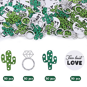 Kreatwow Fiesta Bachelorette Party Decorations 200pcs Taco Bout Love Confetti Mexican Fiesta Bridal Shower Party Supplies Cinco De Mayo Party Cactus Table Decors Scatter for Wedding Engagement