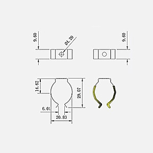 (24-Pack) JESLED T8 U Clips Holder Bracket for 8FT LED Light Bulbs, LED Fluorescent Tube Replacement Mounting Accessories, Stainless Steel Lamp Support, Lampholder, Pipe Clamps to Prevent Sagging