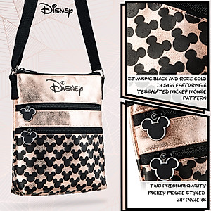 Disney Stitch Girls Purse Cross Body Bag for Kids Teens Women Shoulder Bag with Adjustable Strap Fashion Handbag Stitch Gifts (Mickey Mouse, 9.84x8.66x0.79inch)