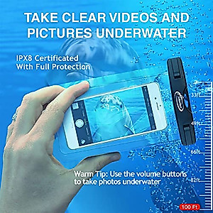 AiRunTech Waterproof Dry Bag and Waterproof Cell Phone Bag for Outdoor Water Sports, Boating, Hiking,Kayaking,Fishing (1 * Phone case(Clear) + 1 * Fanny Pack(Black))