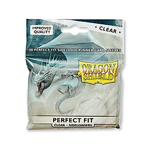 2 Packs Dragon Shield Inner Sleeve Sideloader Clear Standard Size 100 ct Card Sleeves Individual Pack