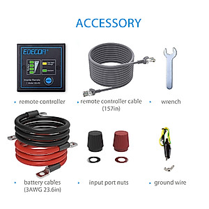 EDECOA 3000 Watt Power Inverter DC 12V to AC 110V 120V for Car Truck RV with LCD Display and Remote Controller