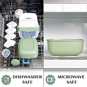 Goodful Stackable Lunch Box Container, Bento Style Food Storage with Removeable Compartments for Sandwich, Snacks, Toppings & Dressing, Leak-Proof and Made without BPA, 56-Oz, Green