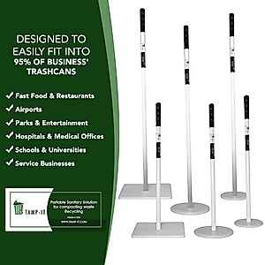 TAMP-IT Touchless Manual Trash Compactor, Safely Manage Overflowing Trash & Recycling (24" - 5 1/2" D)