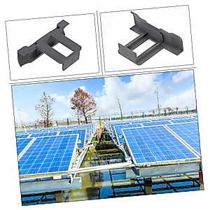 VILLCASE 30 Pcs Solar Drainage Buckle Clip Holder Solar Panel Water Clip Solar Panel Clamps Solar Panel Cleaning Solar Panel Water Clamp Solar Stagnant Clamp Automatic Battery Abs