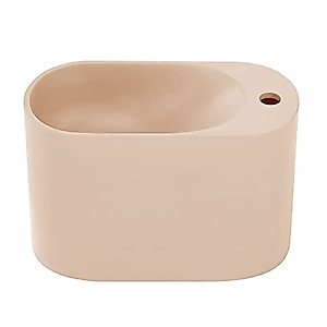 Terre 17.5" Right Side Faucet Wall-Mount Bathroom Sink in Pastel Peach