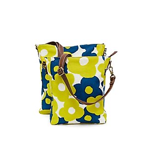 MAIKA Recycled Canvas Crossbody Bag, Hana, Blue
