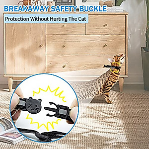 vyaji 4PCS Airtag Cat Collar - Cat Airtag Collar with Silicone Airtag Holder and Bell - Adjustable Double Layer Nylon Breakaway Cat Collars - 0.2in Reflective Strip