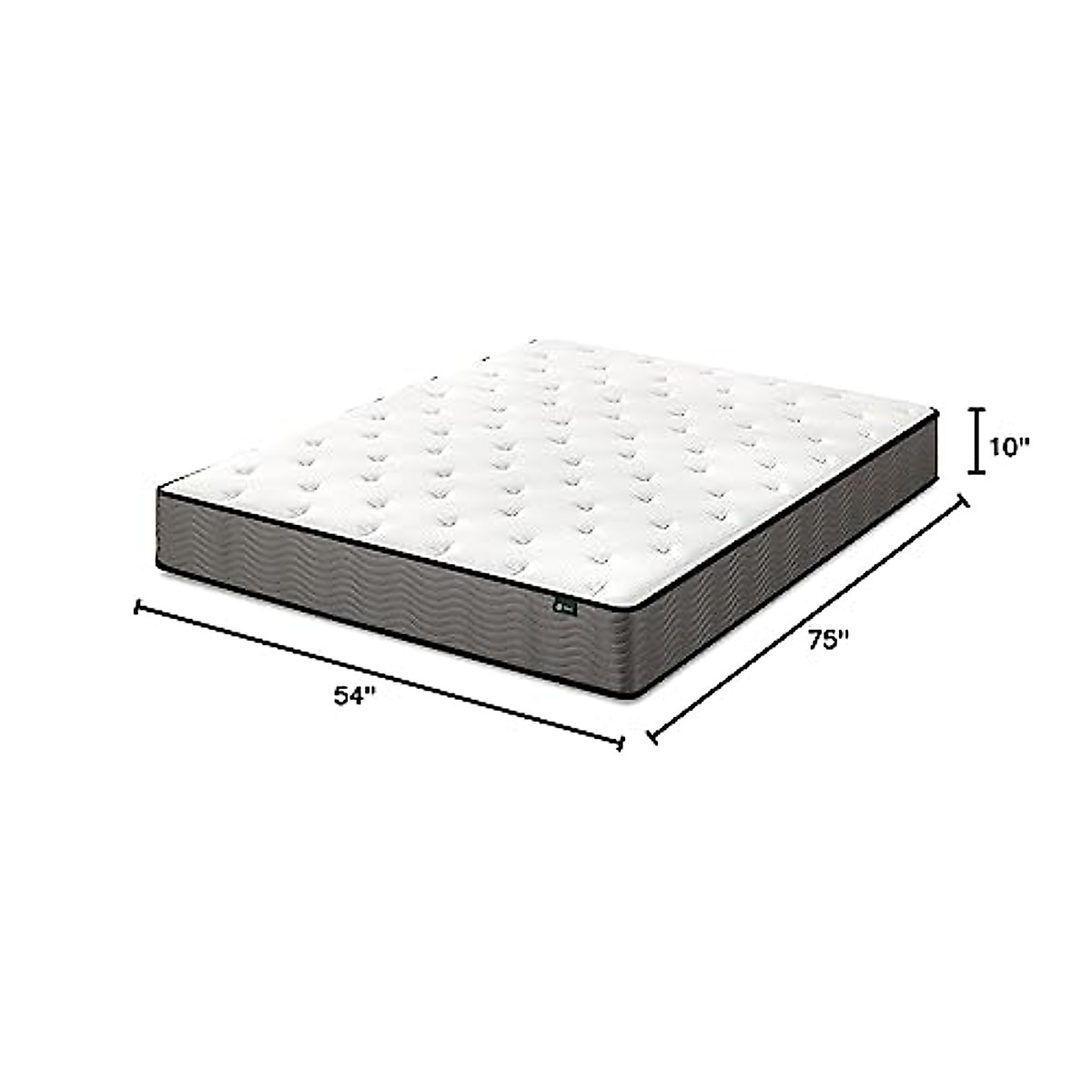 ZINUS 10 Inch Support Plus Pocket Spring Hybrid Mattress / Extra Firm Feel / Heavier Coils for Durable Support / Pocket Innersprings for Motion Isolation / Mattress-in-a-Box, Full