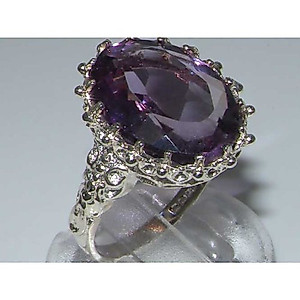 LetsBuyGold 925 Sterling Silver Natural Amethyst Womens Promise Ring - Size 6.5