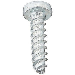 Small Parts 0206LPP Steel Thread Rolling Screw for Plastic, Zinc Plated, Pan Head, Phillips Drive, #2-28 Thread Size, 3/8" Length (Pack of 100)