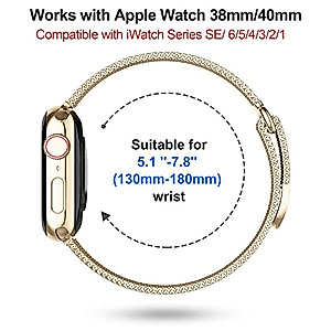 Slim Metal Band Compatible with Apple Watch Bands 40mm 44mm 41mm 45mm 38mm 42mm Women,Thin Narrow Stainless Steel Mesh Milanese Loop Magnetic Replacement Strap for iWatch SE Series 8 7 6 5 4 3 2 1