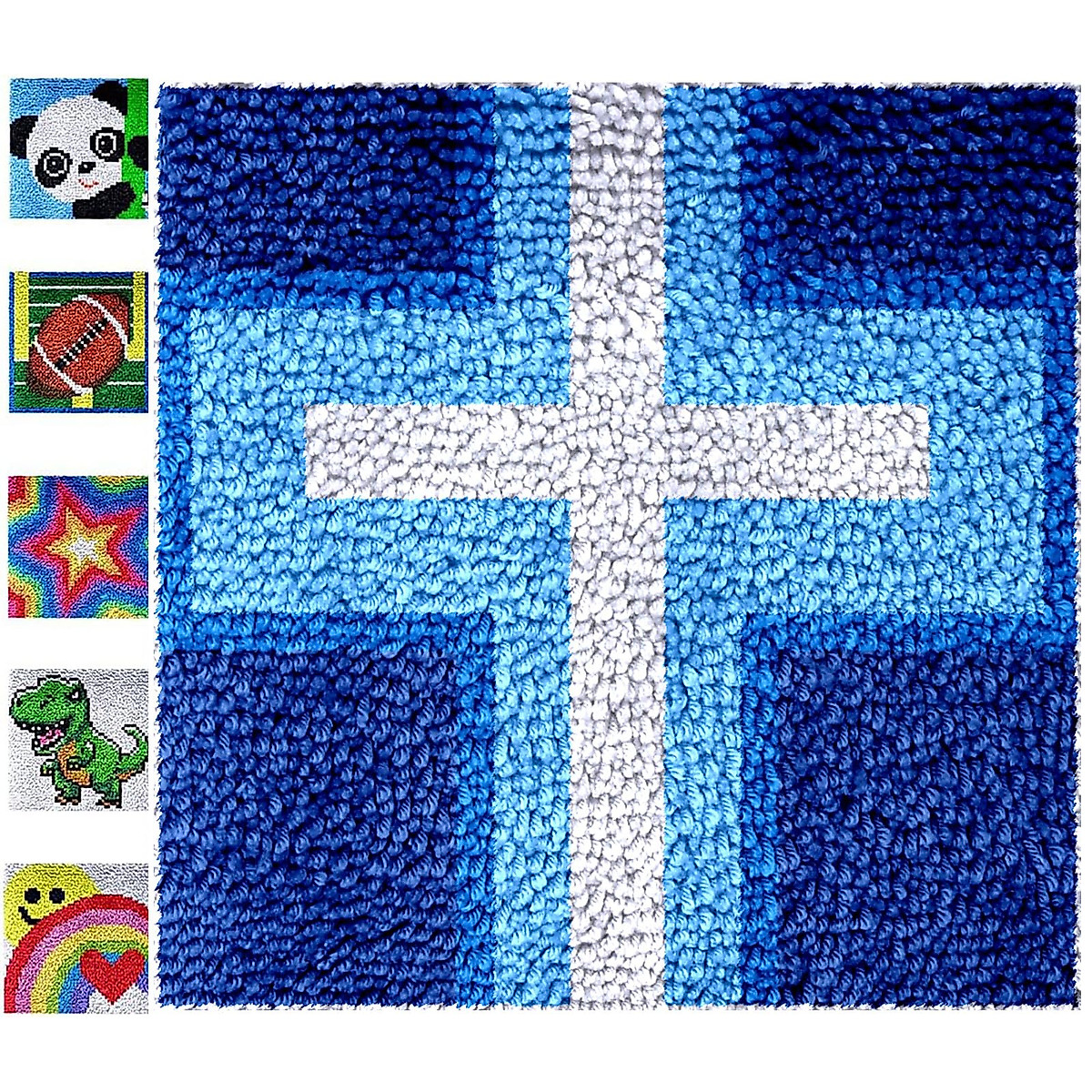 Puzamen Latch Hooks for Kids, Latch Hook Rugs for Beginners Soccer