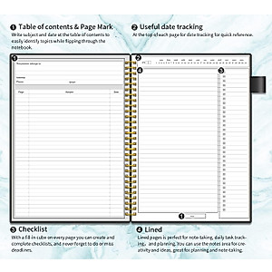 Regolden-Book To Do List Notebook, Daily Planner for Work, Project Tasks & Personal Organizer, Checklist Man/Women, Pocket, Pen Loop, 160 Pages (7"x10")