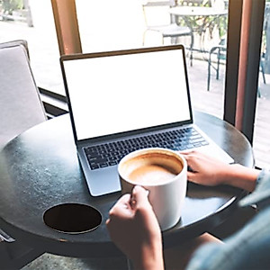 Beautiful 4 inch Black Round Coasters for Protection Against Leaks and Spills by MT Products (50 Pieces)