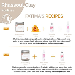 Fatima's Garden Rhassoul Clay - Natural Detox Clay for Skin & Hair, 1Kg