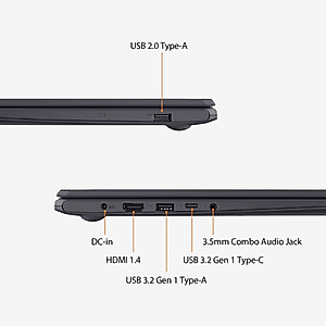 asus Laptop 2023 Newest Thin Light Laptop Computer, 15.6'' FHD Display, Intel Pentium N5030, 4GB RAM, 192GB Storage (128GB eMMC+64GB SD),Webcam,WiFi, Backlit KB, Office 365, Win11 S+MarxsolAccessory