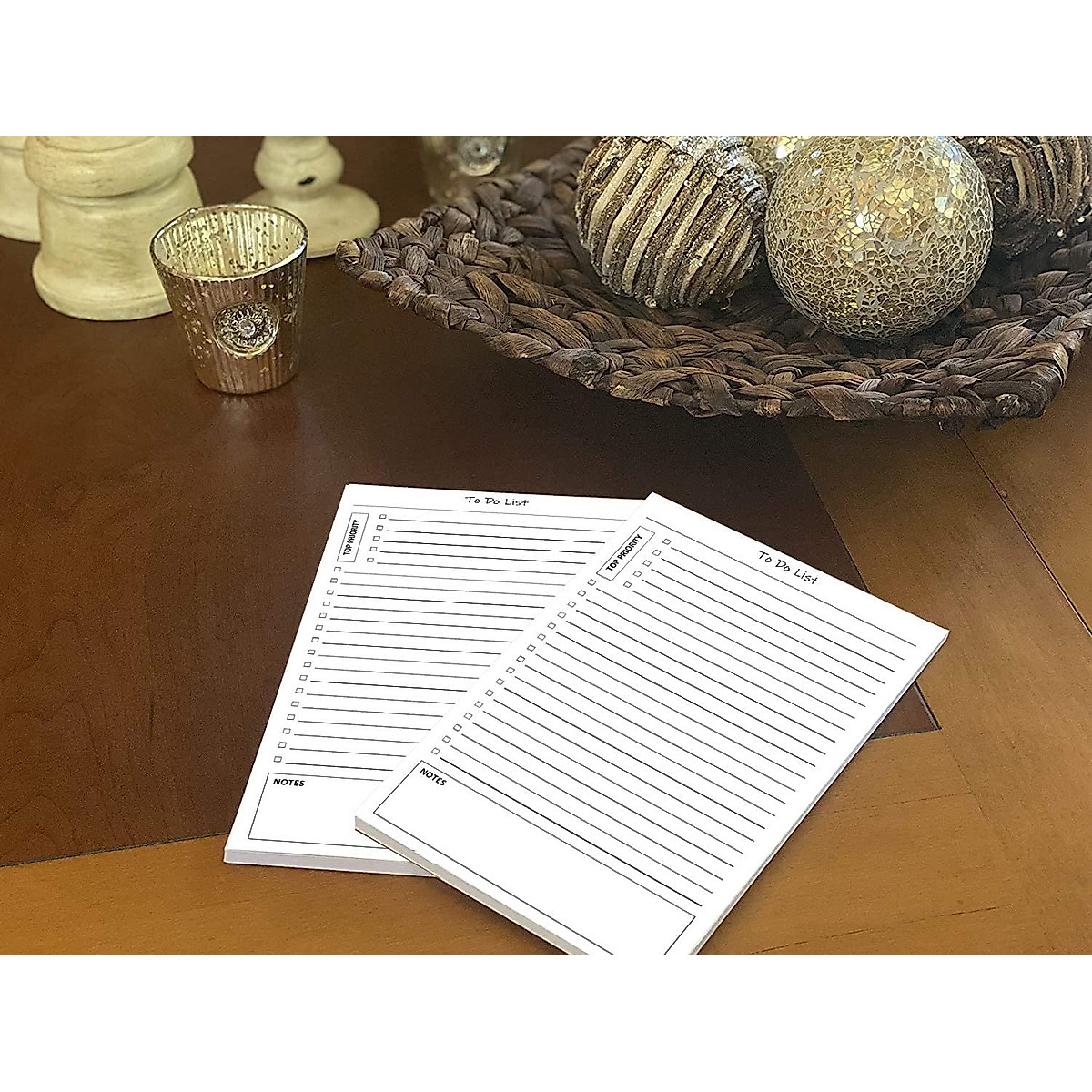 TO DO List Notepads (2 Pack, 50 Pages Each) Planner Pads. ToDo Checklist w/Priority & Note Sections. Organize & Track Projects, Clients or Daily Tasks. 5.5 X 8.5, A5 Sheets. Made in the USA.