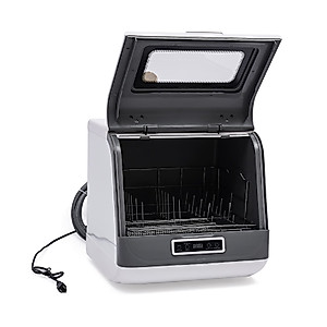 YIYIONCE Portable Countertop Dishwasher, 360 Degree Automatic Dishwasher, 3 Washing Programs Dishwasher, Portable Washer Machine and Dryer, Large Capacity for Home Small Apartment (Gray) | US STOCK