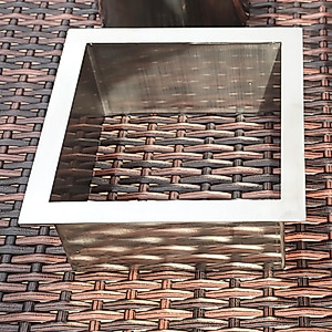 AEGIFT Drop-in Trash Chute - 304 Stainless Steel Square Built-in Countertop Waste Trash Grommet (160MM)