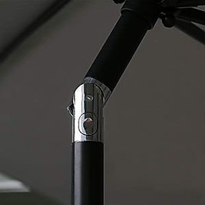 Sunnyglade 9Ft Patio Umbrella Outdoor Table Umbrella with 8 Sturdy Ribs (Dark Gray)