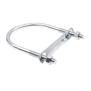 Prime-Line 9072026 U-Bolts, Round Bend, 3/8 In.-16 X 3-1/2 In. X 4-5/8 In. - for 3 In. Pipe (10 Pack), Zinc