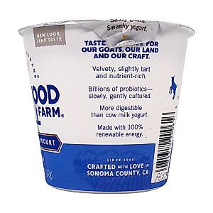 Redwood Hill Farm, Goat Milk Yogurt, Plain, 6 oz