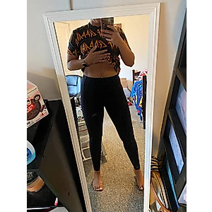 Houmous Women's 4 Out Pockets Buttery Soft High Waisted Full-Length Yoga Pants(Black,L)