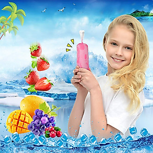 Ice Bags Disposable Ice Pop Mold Bags Plastic Ice Candy Bags for Making Ice Pop Yogurt Candy Freeze Pops (120)
