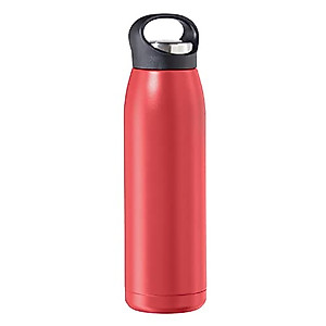 OGGI Freestyle Stainless Steel Insulated Water Bottle- Double Wall Vacuum Insulated, Travel Thermos, 23oz(680ml), Red