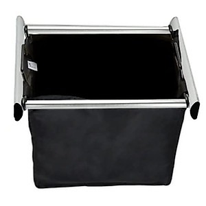 TAG Hardware Full Extension Pullout Laundry Hamper with Removable Bag Polished chrome (18" W 1 removable large bag)