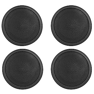 Rockville Commercial Restaurant Amp+(8) 6" Black Ceiling Speakers+Wall Control