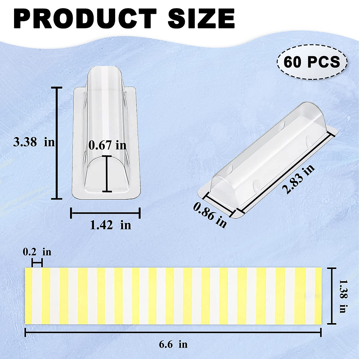 60 Pcs Lip Balm Pouches Plastic Money HolderClear Lipstick Holder Clear Plastic Domes for Gift Card DIY Crafts with Double Side Tape