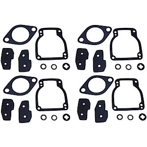 Engineered Marine Products Carburetor Gasket Kit for Mercury 100 115 125 Hp 4 Cylinder with WME Stamped Carburetors (4 Pack), Replaces 1395-811223-1 18-7211