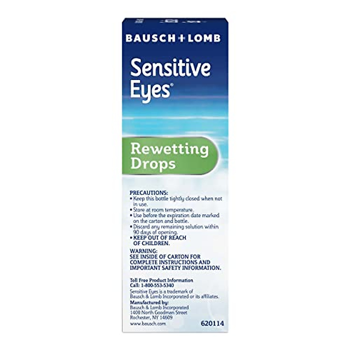Contact Lens Solution by Bausch & Lomb, for Rewetting Soft Contact Lenses, 1 Fl Oz