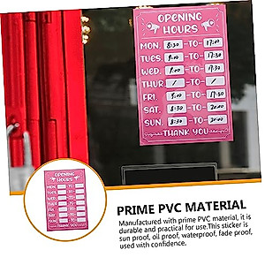 Ciieeo 3pcs business hours sign hours of operation signs open signs for business store open signs business hours door closed open hour labels neon open sign variable customize office pvc