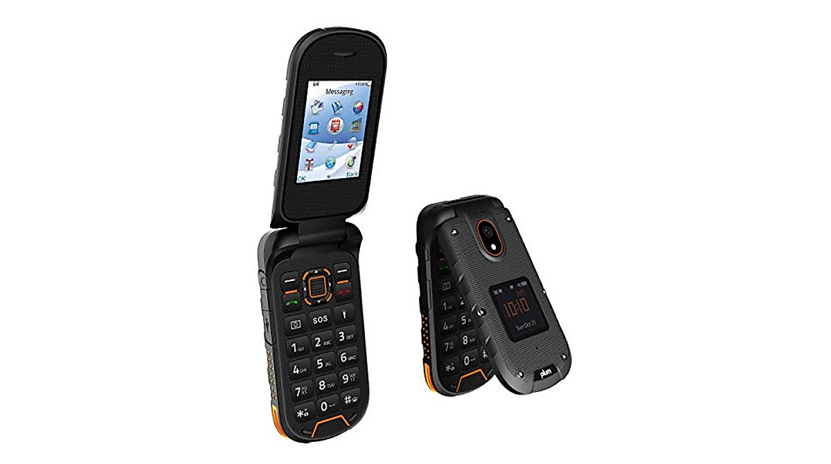 Plum Rugged Flip Phone - Unlocked, Waterproof & Shockproof