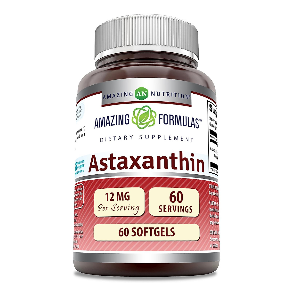Amazing Formulas Astaxanthin 12 Mg Supplement | 60 Softgels | Non-GMO | Gluten Free | Made in USA