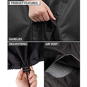 ZILOMI Patio Coffee Table Covers Waterproof, 480D Oxford Cloth Outdoor Rectangular Table Cover, Durable UV Water-Resistant Anti-Fading, Black 42" L X 24" W X 18" H