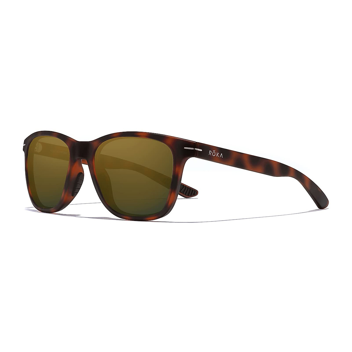 ROKA HALSEY Performance Sunglasses Designed for Sport for Men and Women - Matte Root Beer Frame - Bronze (Polarized) Lens