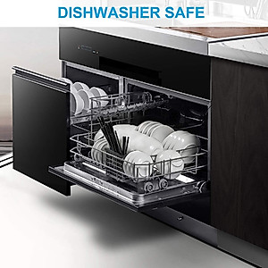 10 Pairs Fiberglass Chopsticks Family Set, ONEHERE Reusable Chinese, Japanese, Korean Chop sticks, Dishwasher Safe, Non-slip, for Sushi, Noodles, Food, Hotpot& Cooking, 9.5 inches, Classic Black