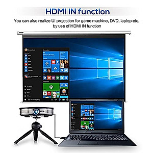 WDSD Portable DLP MINI Projector 12000mAh Battery 1280x720P Android -compatible Support 1080P 4K