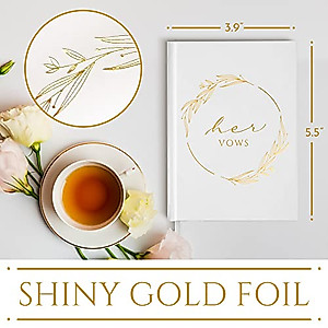 Gold Foil Vow Books, Vow Books for Wedding, Vow Books His and Hers, Vow Book, Small Vow Book, His Her Vow Book, Our Vows Book, Vow Book His Her, Wedding Vow Book, Wedding Vow Booklet