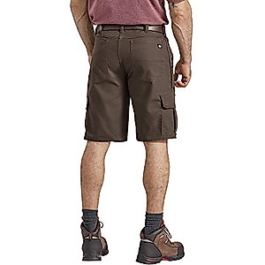 Dickies Men's Big and Tall Tough Max 11 Inch Relaxed Fit Duck Cargo Short, Timber Brown, 52
