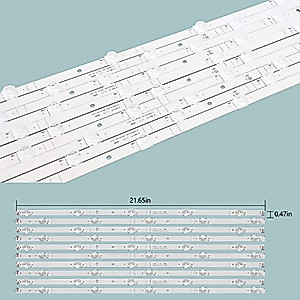 (10pcs) LED Backlight Strips for Sharp Hisense JL.D580A1330-365AS-M_V02 LC-58Q620U LC-58Q7330U LC-58Q7370U 58R6E 58H6550E H58A6100 H58AE6000 H58AE6100 H58AE6100UK HD580S1U02 HD580S1U91 HZ58A55