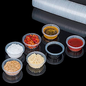 MRTIOO 100pcs 1oz Crested Gecko Food and Water Feeding Cups, Reptile Feeder Bowls, for Lizard and Other Small Pet Ledge Accessories Supplies