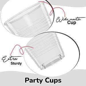 Exquisite Catergoods 700 Count Bulk Pack - 7 oz Clear Plastic Cups - Transparent Plastic Disposable Cups Multi Use Cold Beverage Plastic Clear Cups for Home ~ Office ~ Parties And More