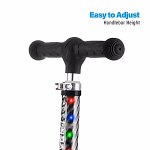 Hover-1 Ziggy Folding Kick Scooter for Kids (5+ Year Old) | Features Lean-to-Turn Axle, Solid PU Tires & Slim-Design, 110 LB Max Load Capacity, Safe, Black